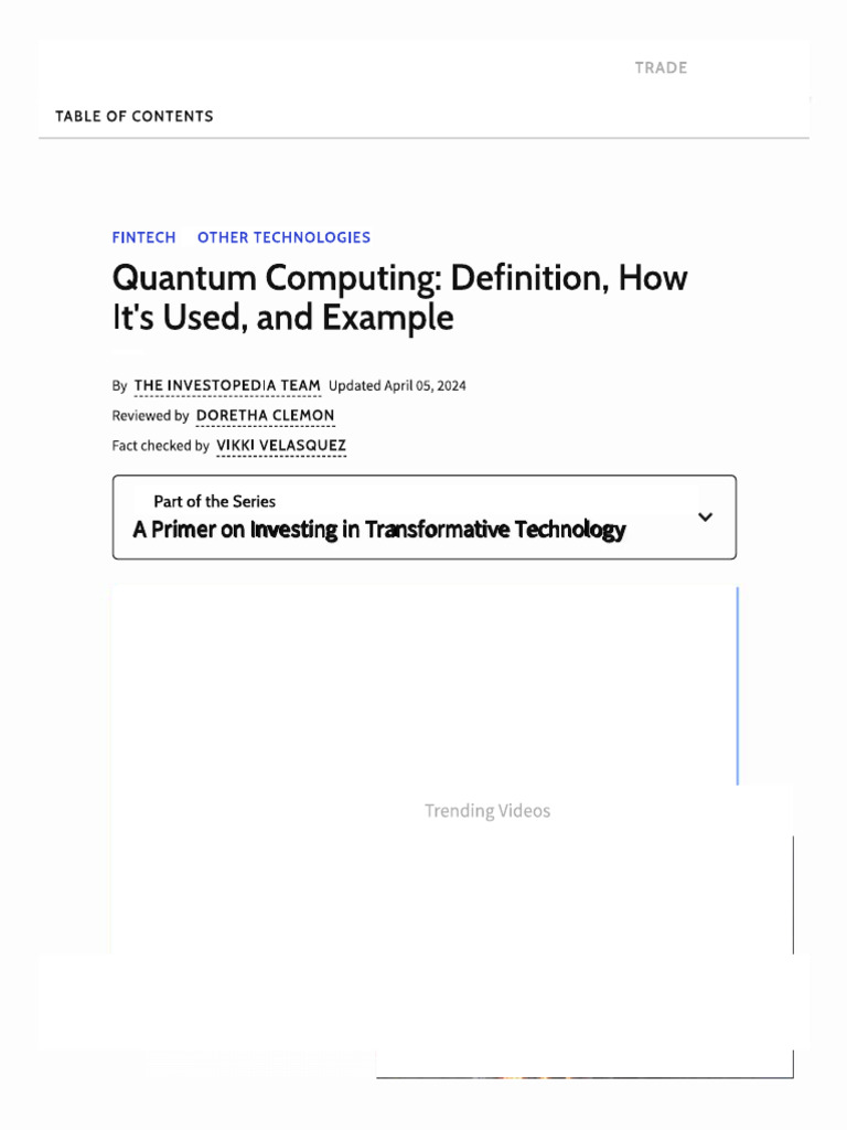 What Is Quantum Computer | PDF