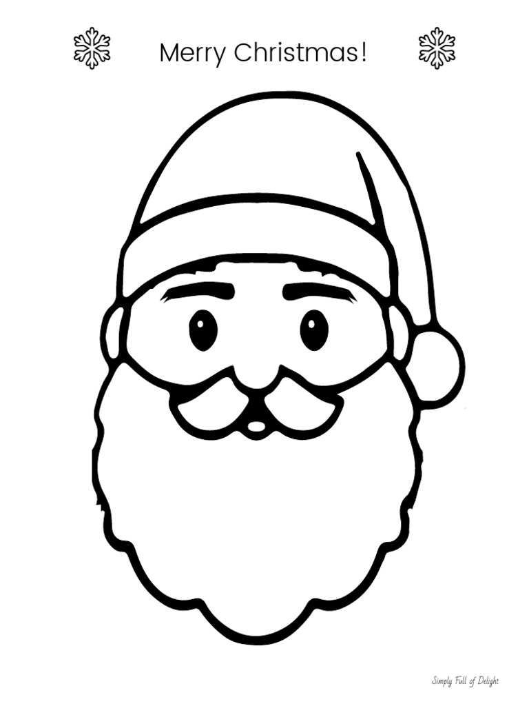 Santa Sand Art Printable | PDF