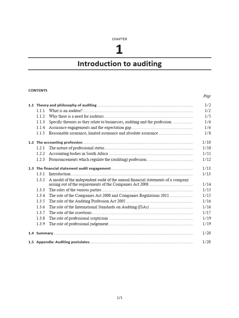 CH 1 Auditing Notes For South African Students. 13th Edition. Richard ...