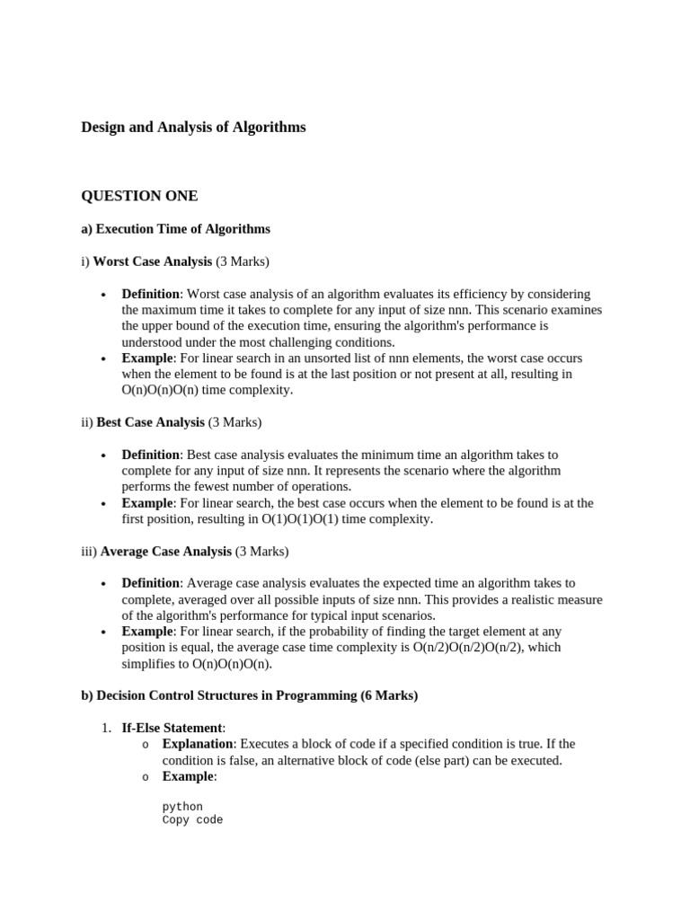 MKU Design and Analysis of Algorithms | PDF | Time Complexity | Computer Science