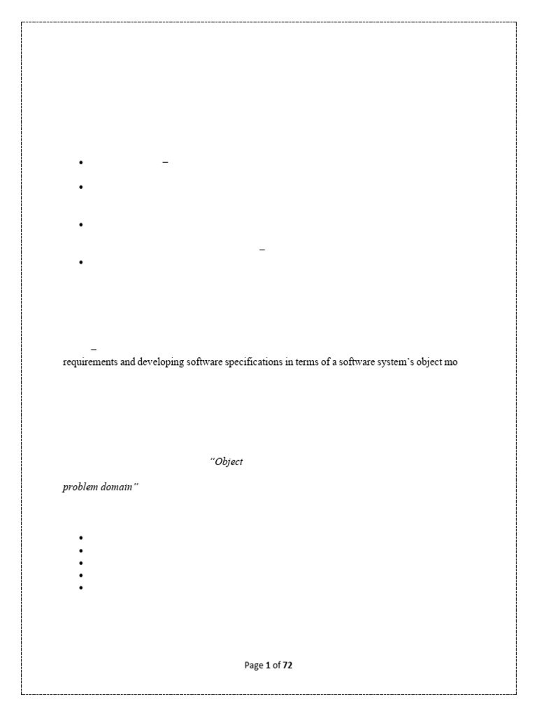 Object Oriented Analysis And Design Class Notes Pdf Object Oriented Programming Class