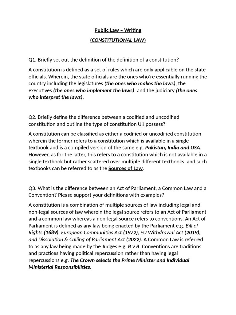 Understanding Constitutional Law Basics | PDF | Constitution | Sources ...