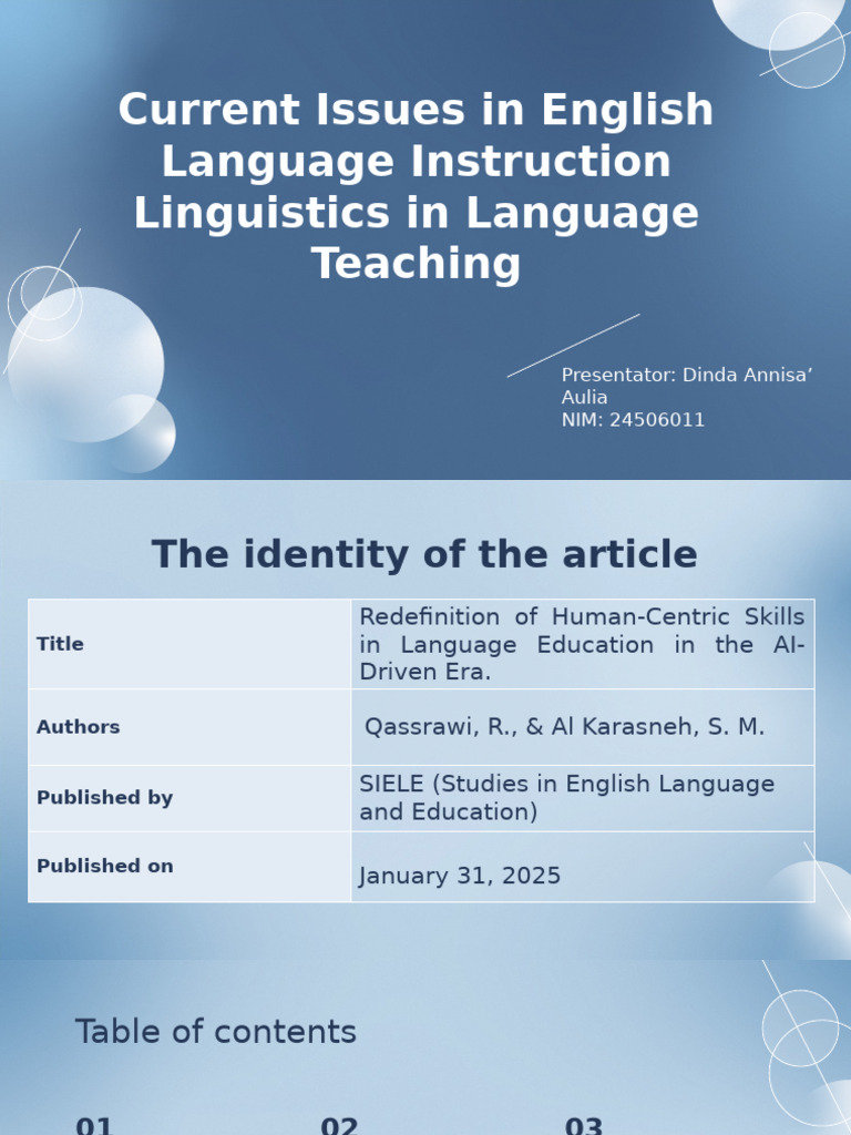 Redefinition of Human-Centric Skills in Language Education in The AI ...