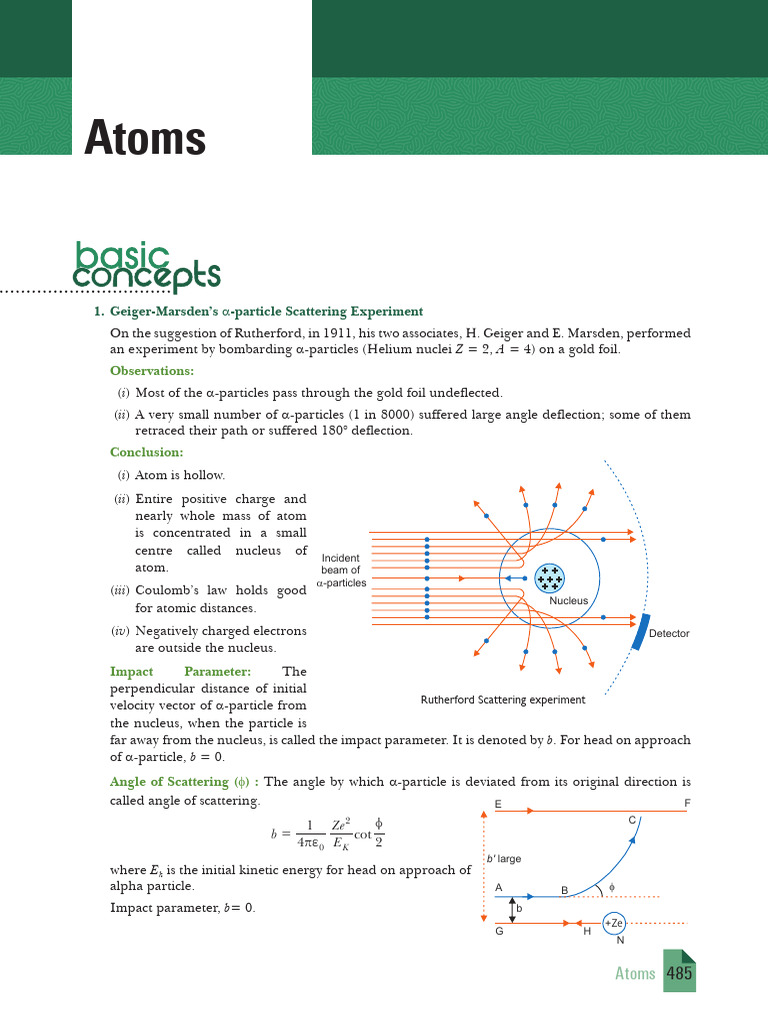 Rutherford and Bohr Models of Atoms | PDF | Atoms | Electron