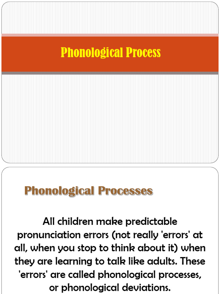 Phonological Process | PDF | Consonant | Phonetics