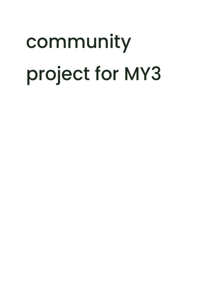 Community Project For MY3 2 | PDF | Bullying | Cyberbullying