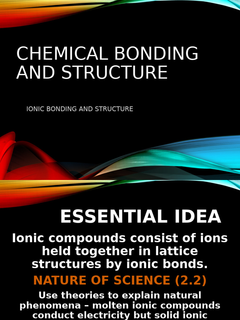 Ionic Bonding and Structure Explained | PDF | Ion | Ionic Bonding