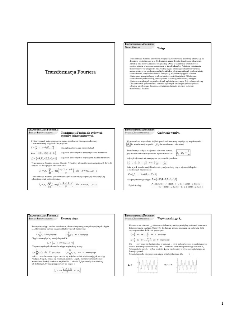 Fourier Notes | PDF