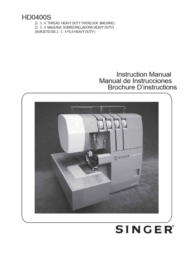 Heavy Duty Serger HD0400S | PDF | Sewing Machine | Seam (Sewing)