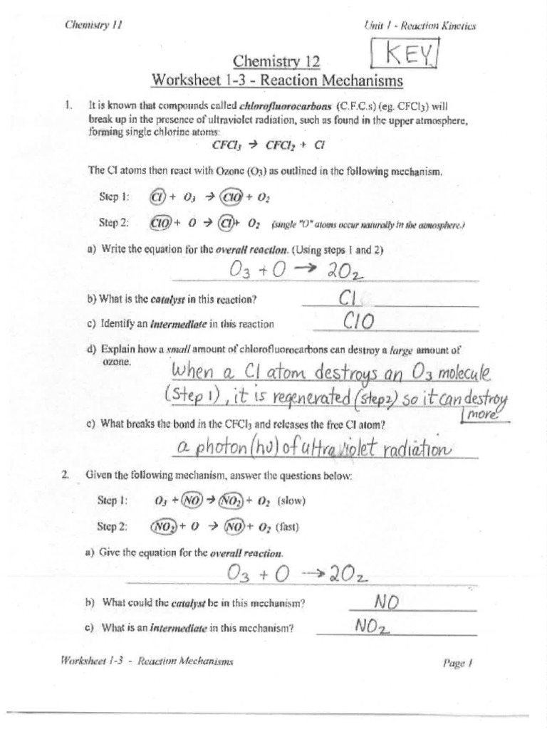 Mechanism Kineticsws 1-3.key | PDF