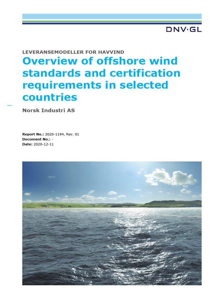 DNV GL Report - Overview of Offshore Wind Standard and Certification ...