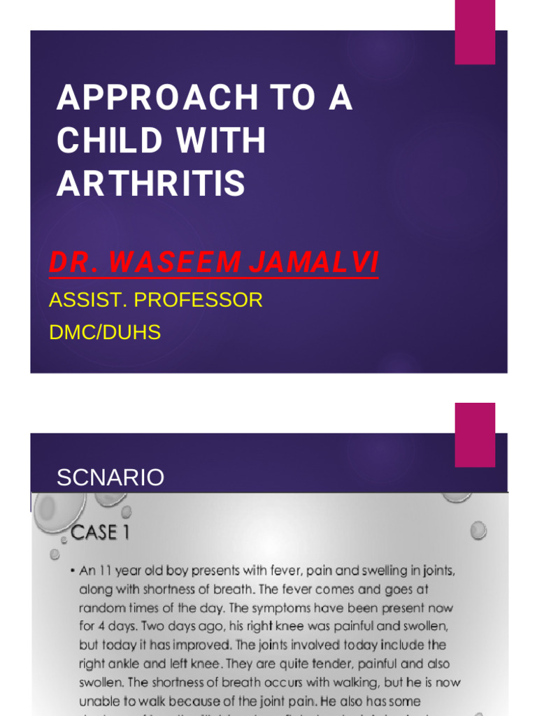 Approach To A Child With Arthritis | PDF