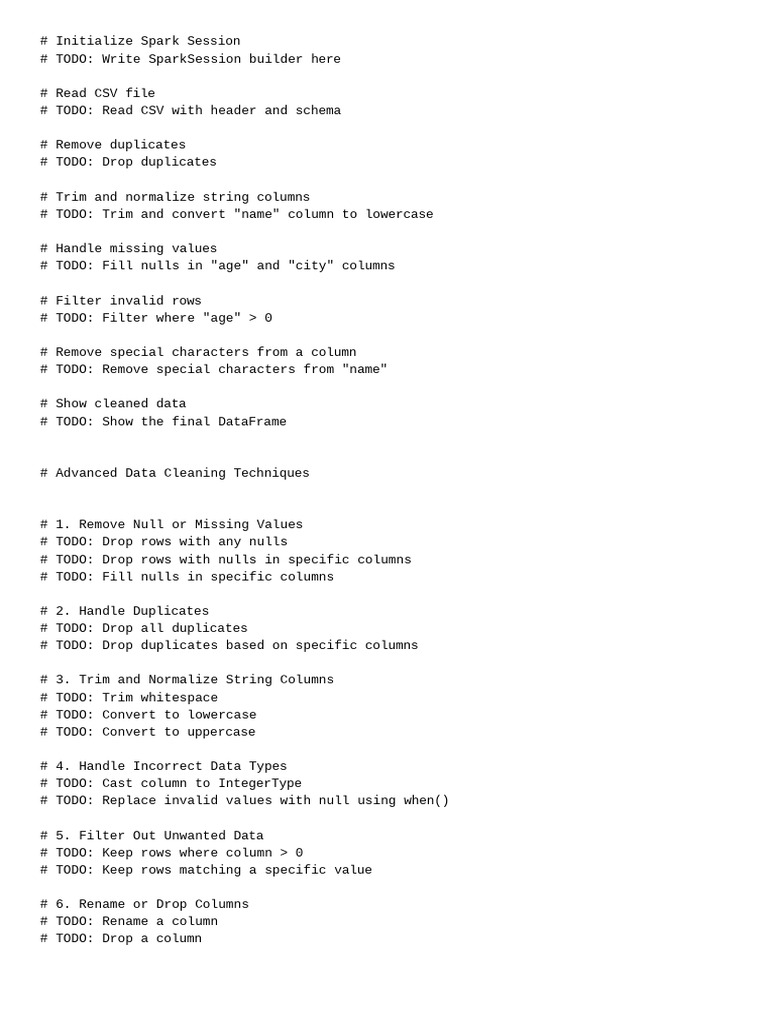 Pyspark Practice Template | PDF