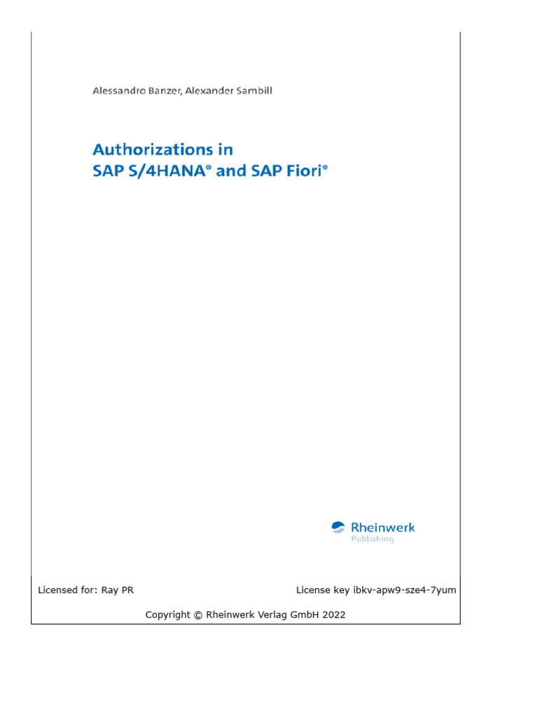 SAP Press License Key Information | PDF | Intellectual Property Law ...