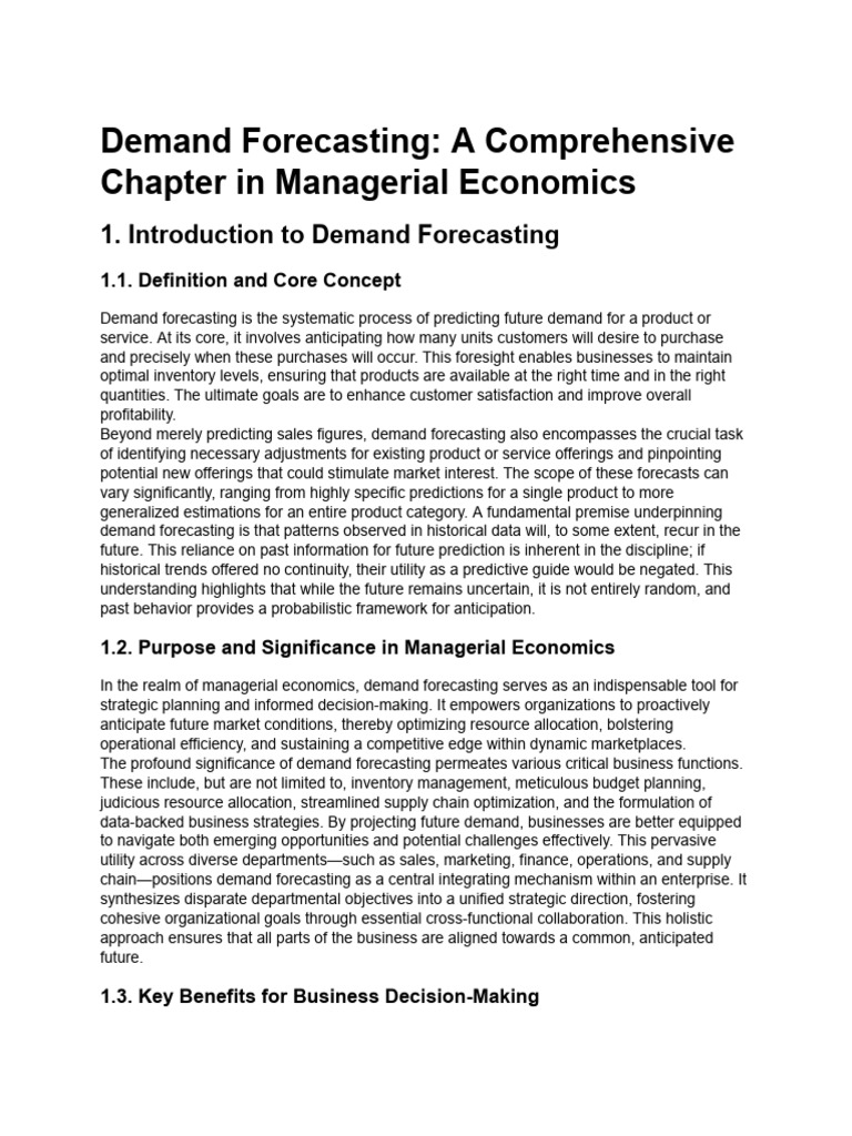1-Demand Forecasting (In-Depth) | PDF | Forecasting | Regression Analysis