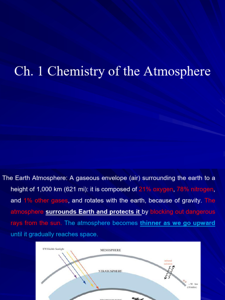 Chemistry of Earth's Atmosphere Explained | PDF | Atmosphere Of Earth ...