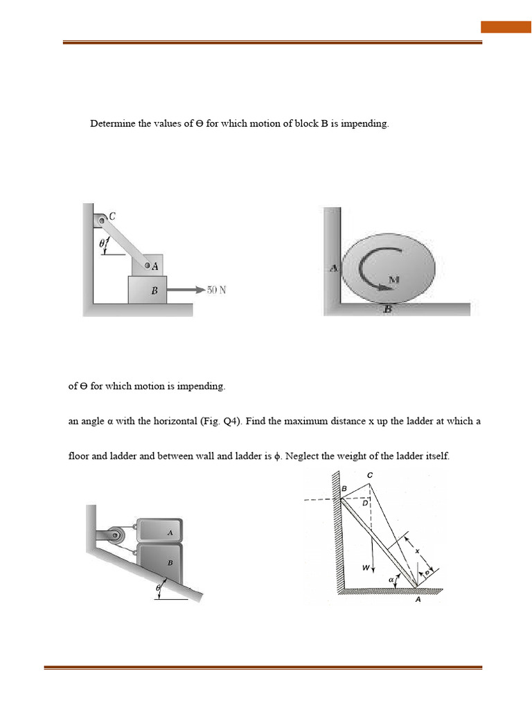 Assignment No. 6 Friction | PDF | Friction | Force