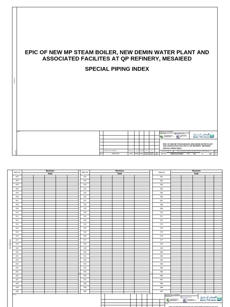 4139-2-XX-XXXX Rev 0 Special Piping Index | PDF | Steam Power | Energy ...