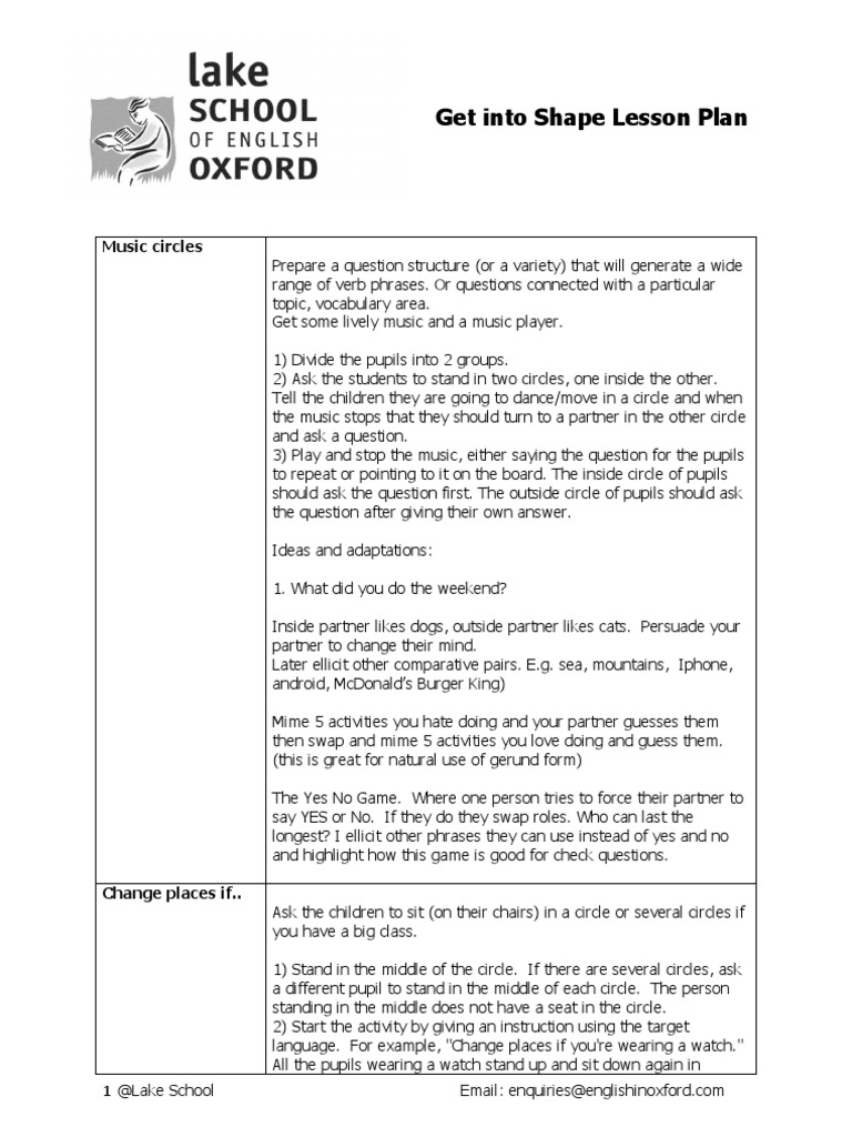 Engaging ESL Lesson Plan Activities | PDF | Adjective | Linguistic ...