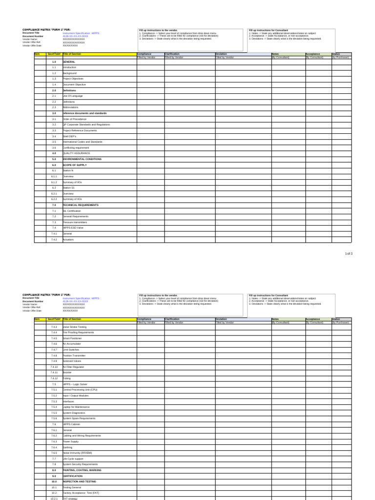 Compliance Matrix (Format 1) | PDF | Computing | Computer Engineering