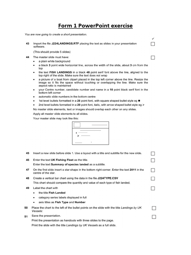 Form 1 PowerPoint Exercise | PDF