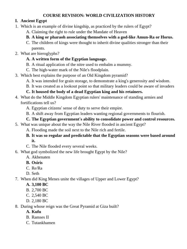 Ancient Egypt and Mesopotamia Overview | PDF | Twelve Olympians ...