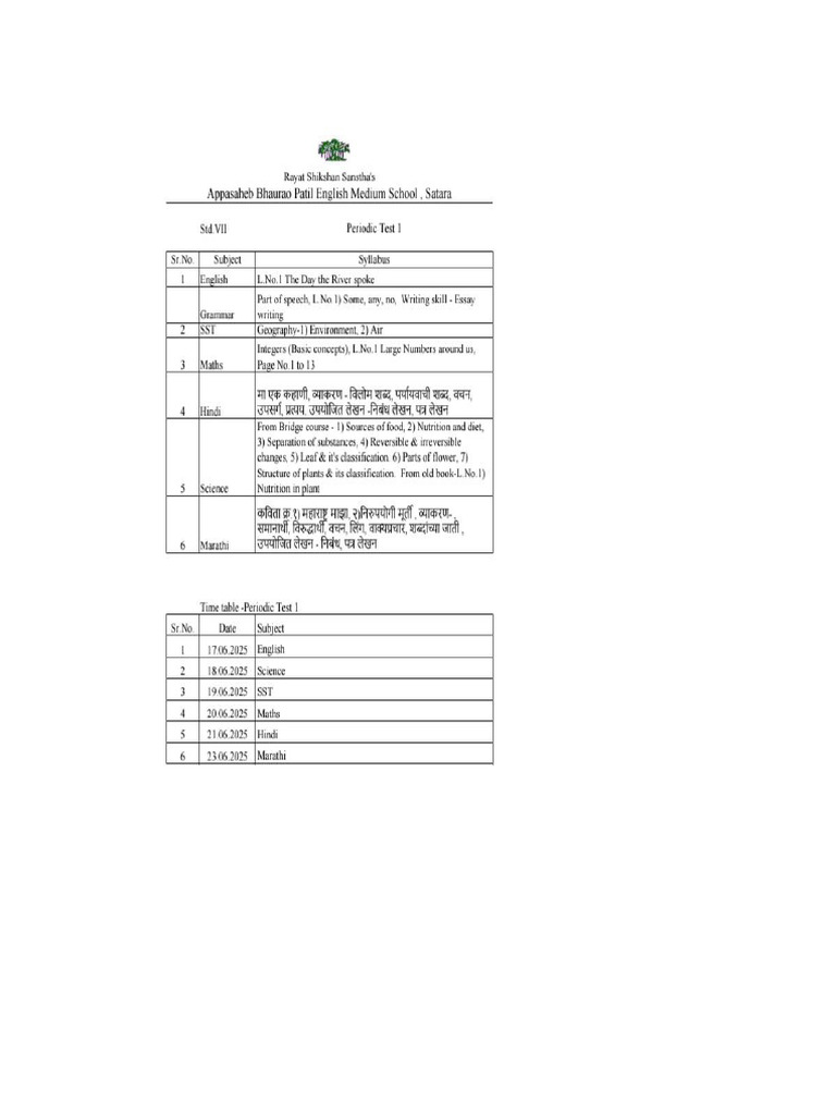 Syllabus and Timetable | PDF