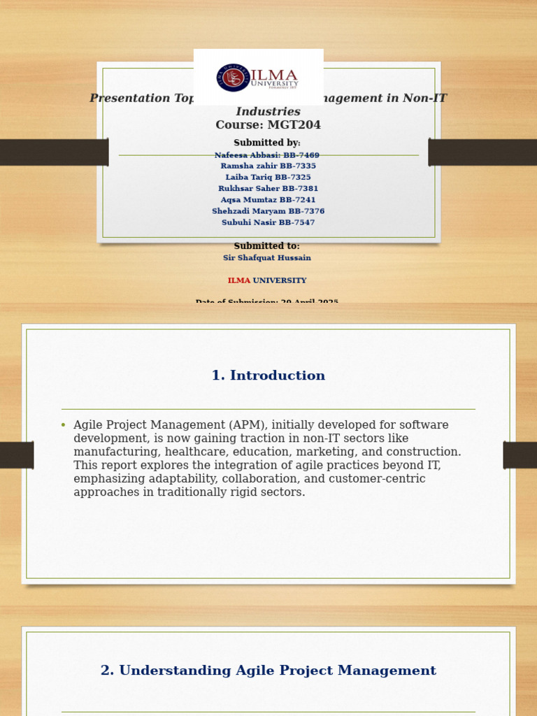 Agile Project Management in Non-IT Industries | PDF | Agile Software ...