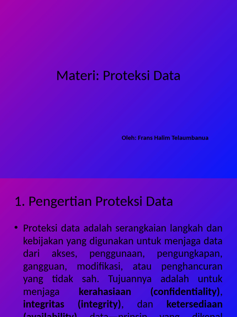Materi Proteksi Data | PDF