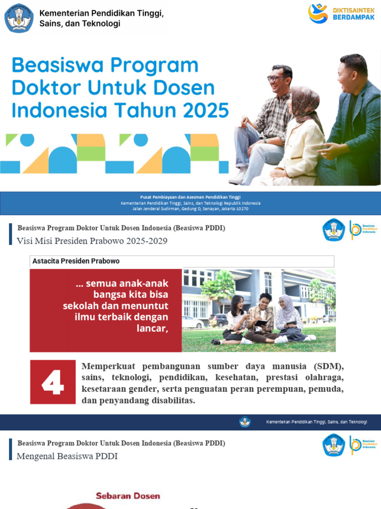 Beasiswa PDDI 2025 untuk Dosen | PDF