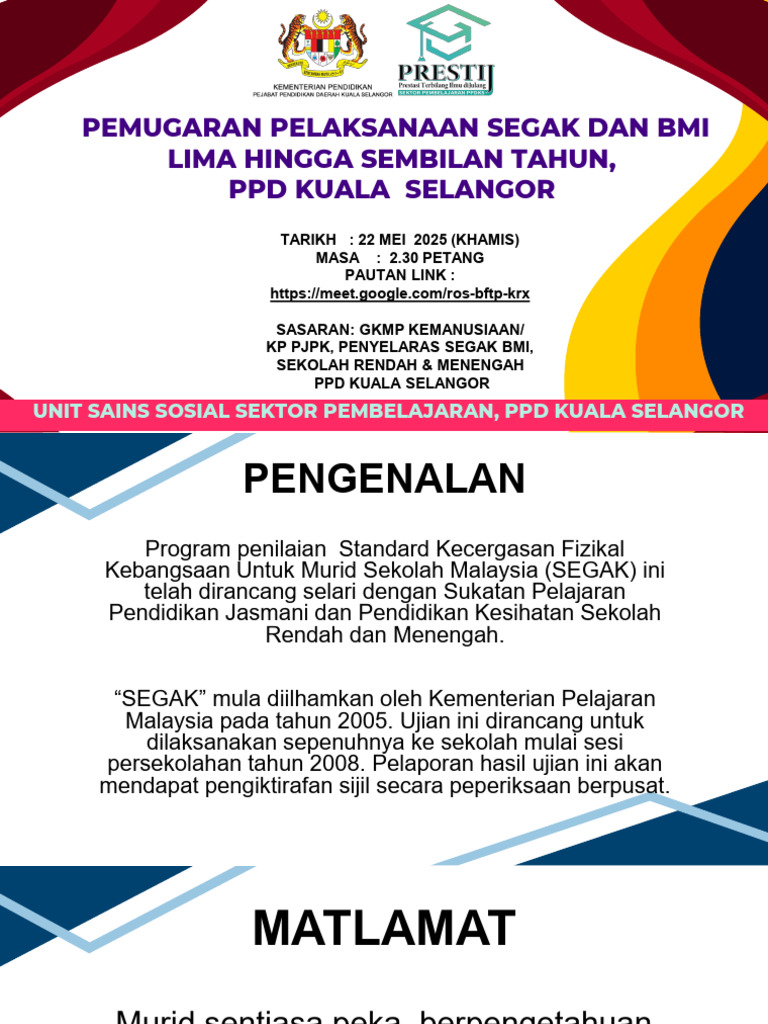 Pemugaran Segak Dan Bmi - 22 Mei 2025 | PDF