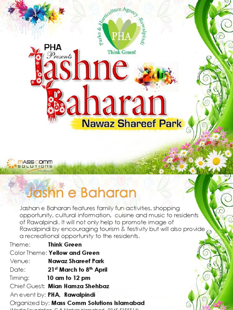Jashan e Baharan PHA, 2012 | PDF | Advertising | Communication