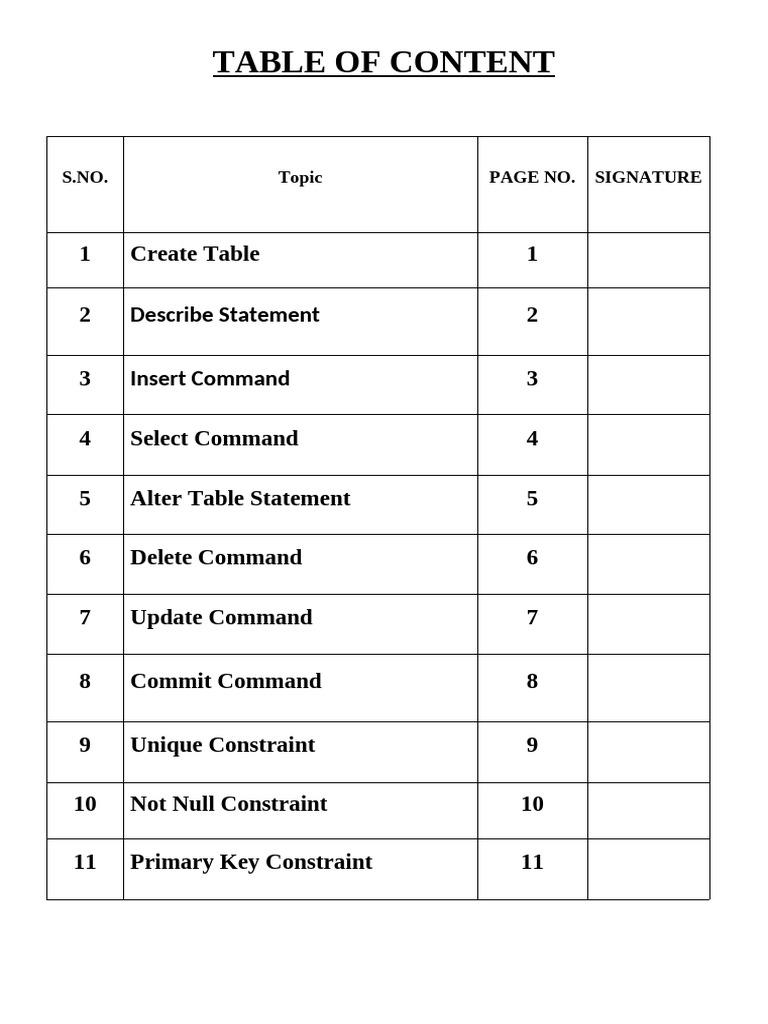 Practical File Cover Page & Table of Content 3-1 | PDF