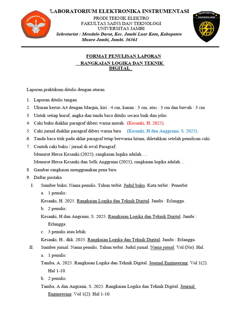 Tata Cara Penulisan Praktikum RLTD | PDF