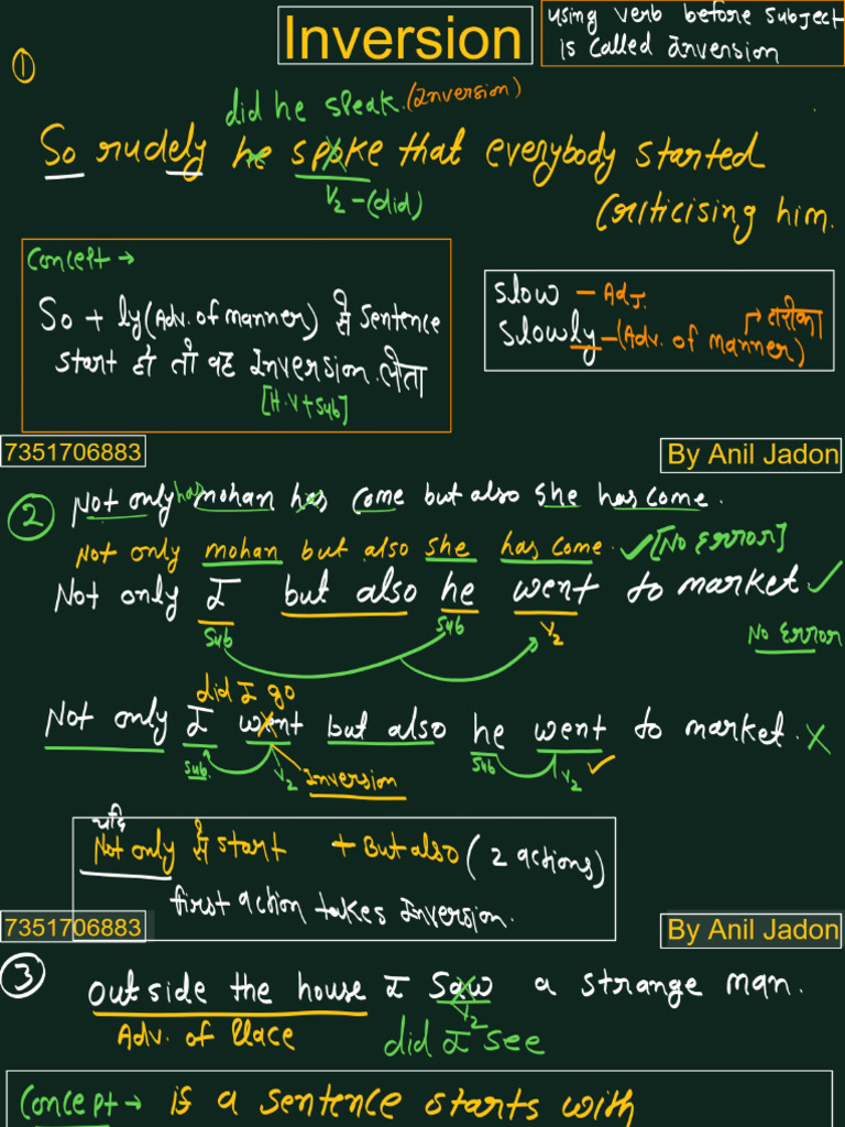 486 Class 5 Inversion Part 3 Notes | PDF