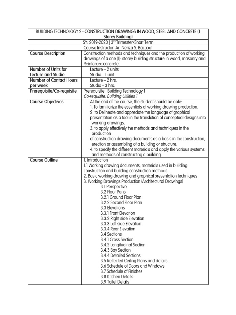 Building Technology 2 - Co | PDF