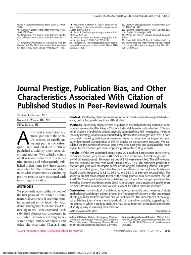 Editoriale Su Publication Bias | PDF | Dependent And Independent ...