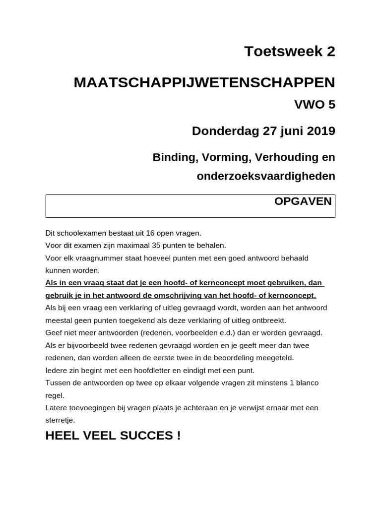 5V MW Binding Antw - Model 2018-2019 | PDF