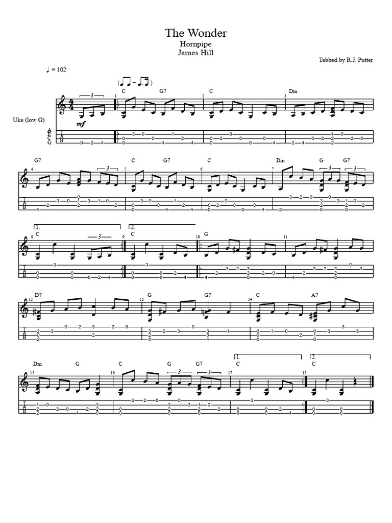 50 Irish Traditional Tunes for Low G Ukulele（ドラッグされました） 50 | PDF