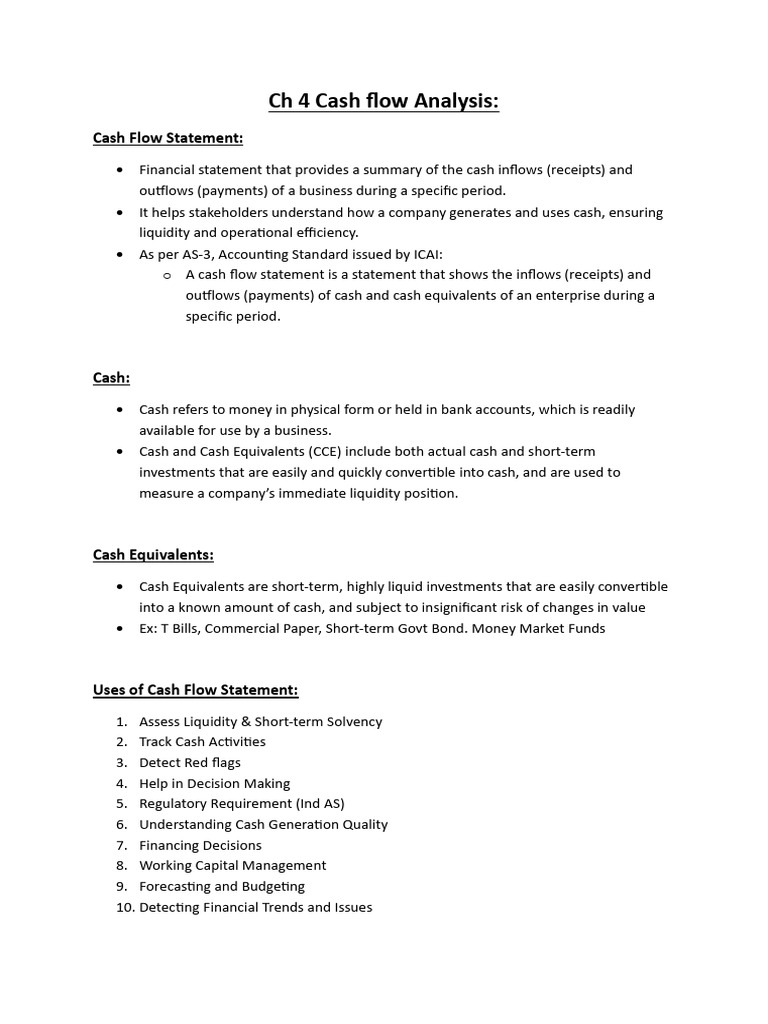 Cash Flow Analysis and Statement Guide | PDF | Cash Flow Statement | Cash