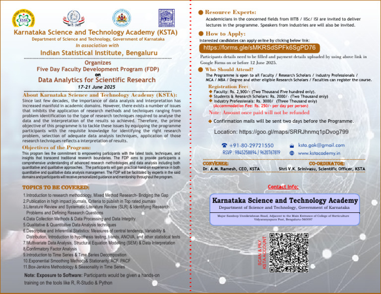 KSTA FDP Data Analysis Flyer | PDF | Data Analysis | Methodology