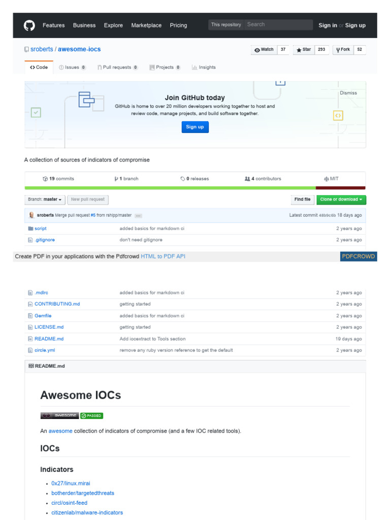 A Collection of Sources of Indicators of Compromise | PDF | Software ...