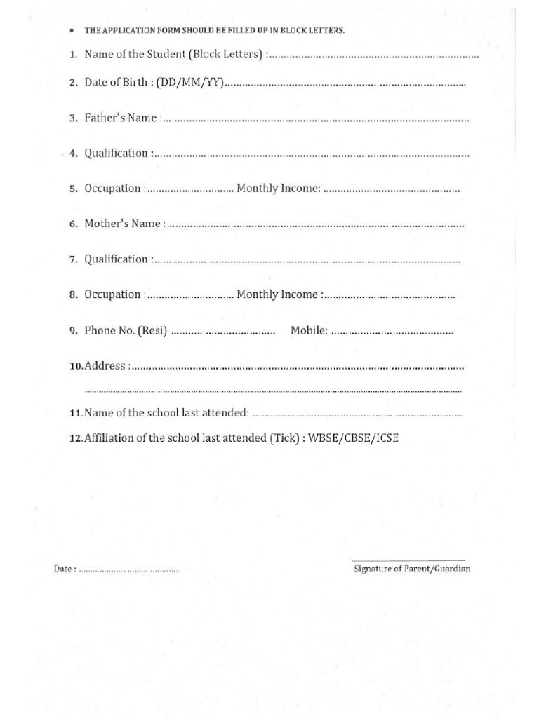 Application Format | PDF