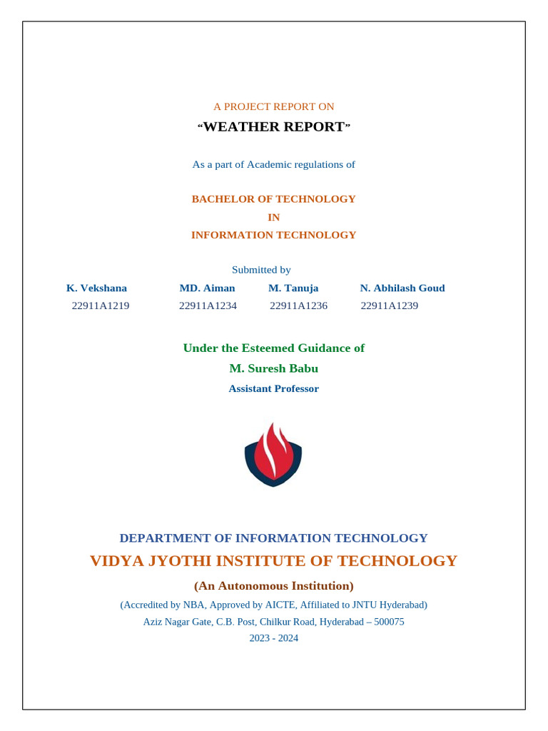 Weather - Report - Project As On - 20!6!2024 | PDF | Weather ...