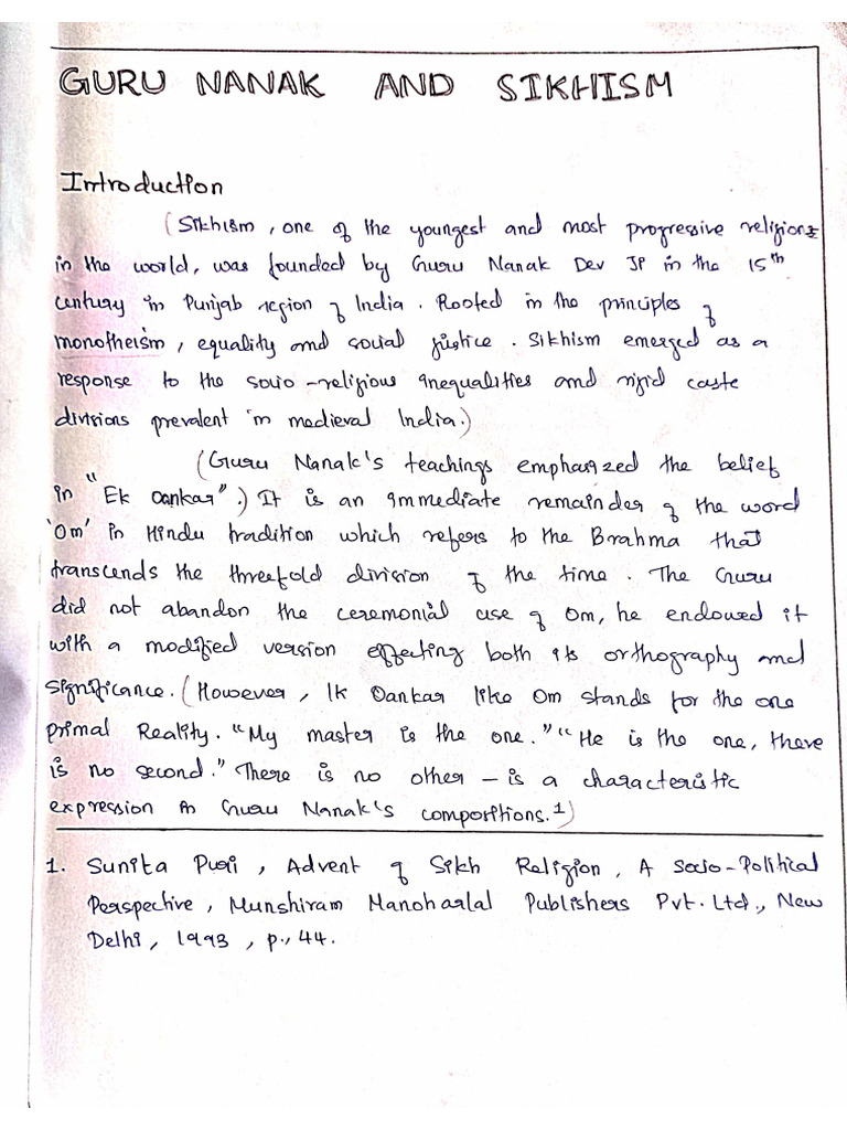 Gurunanak and Sikhism | PDF