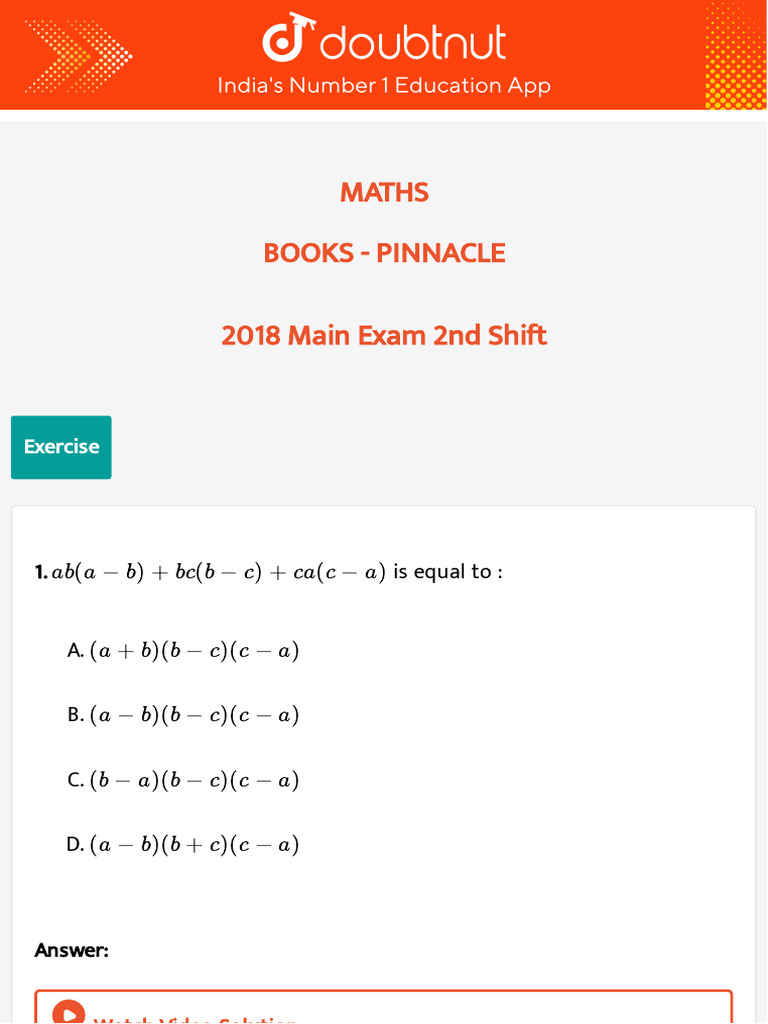 Books Doubtnut Question Bank | PDF