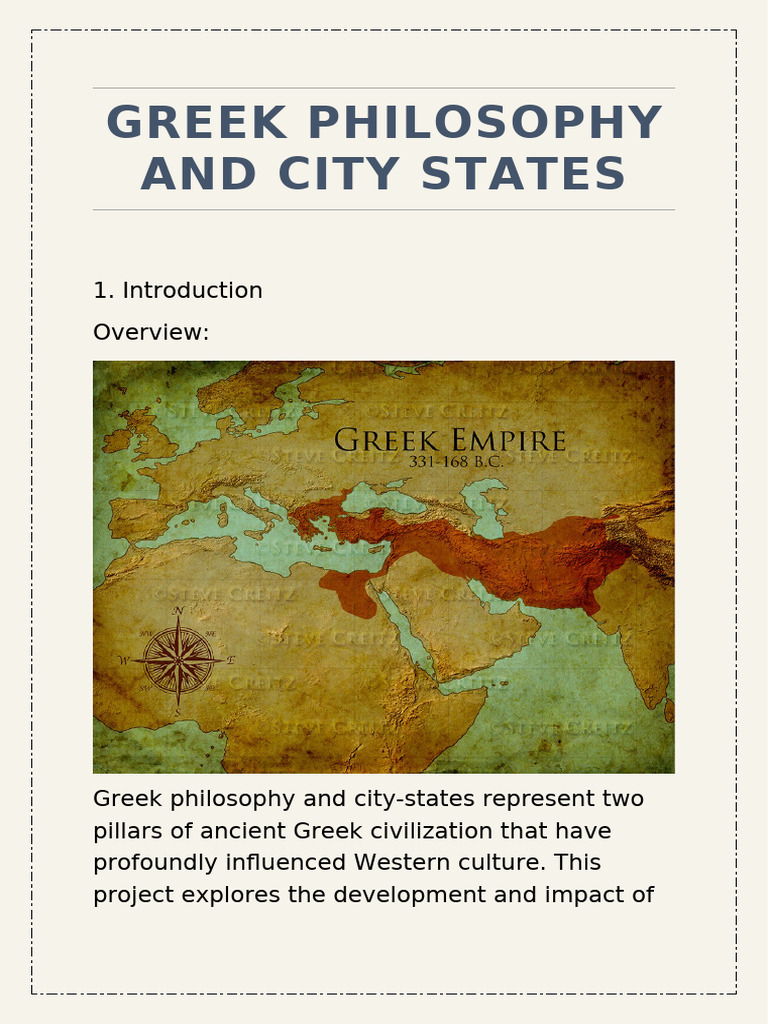 Greek Philosophy and City-States Overview | PDF | Ancient Greek ...