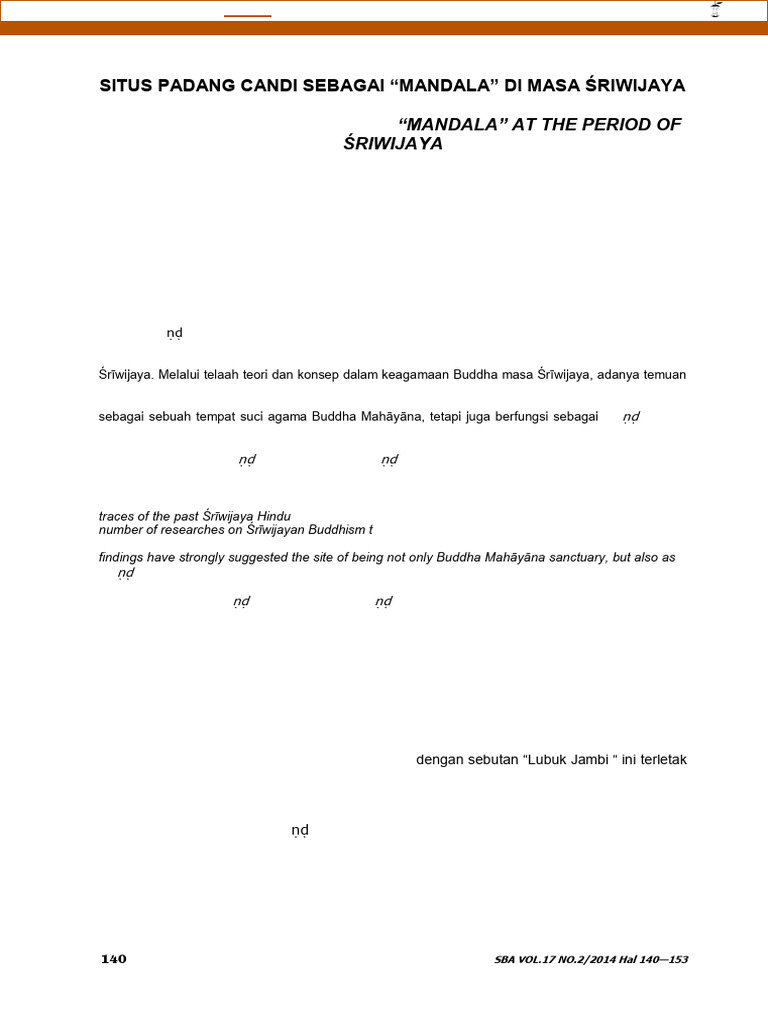 Konsep Mandala Dalam Padang Candi Era Sriwijaya | PDF