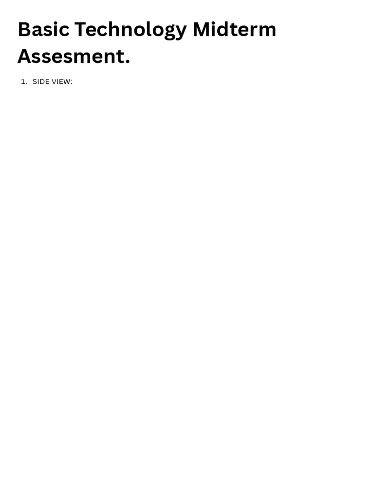 Basic Technology Midterm Assesment. | PDF