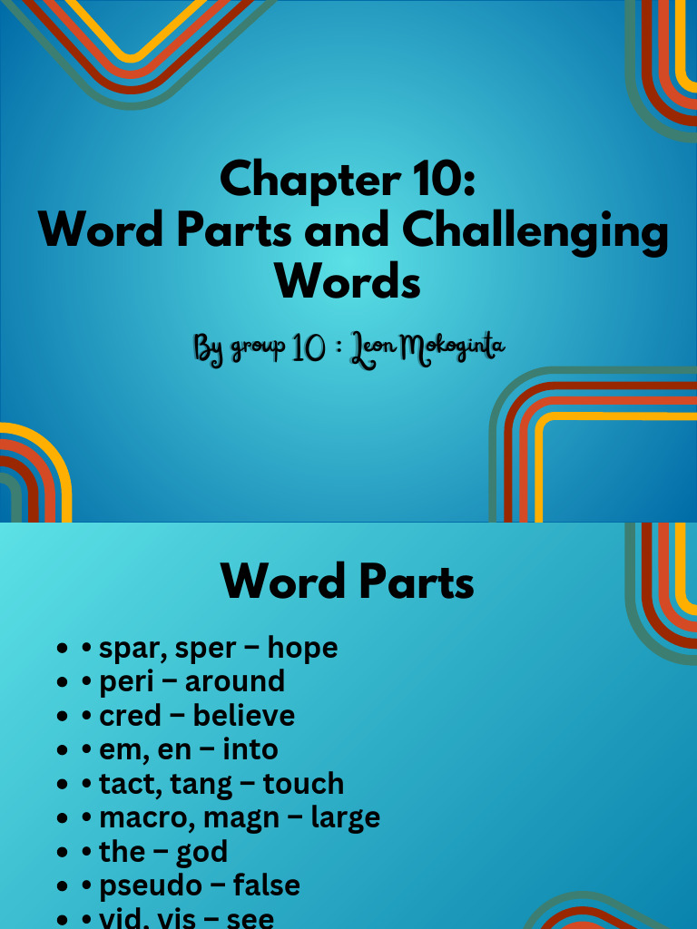 Chapter10 WordParts Vocabulary Full - PPTX 20250612 020929 0000 | PDF